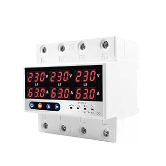 3 Three Phase Voltage Current Relay Protector 100A 63A 60A 220V 3P Over ...