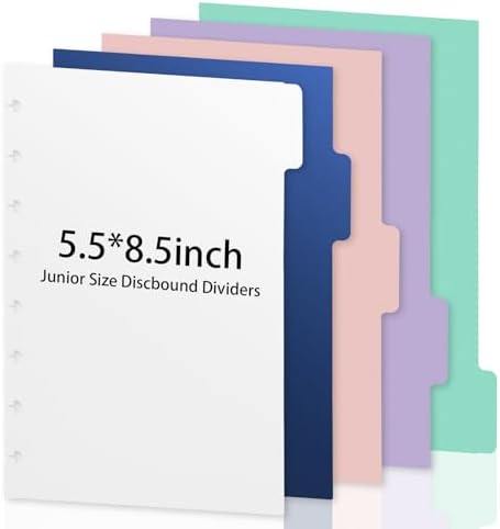 Amazon.com : 5 Tab Junior Size Discbound Dividers Discbound Dividers ...