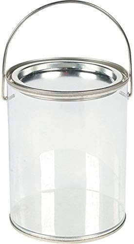 Amazon.com: RHBLME 12 Pack Mini Clear Plastic Paint Cans with Metal ...