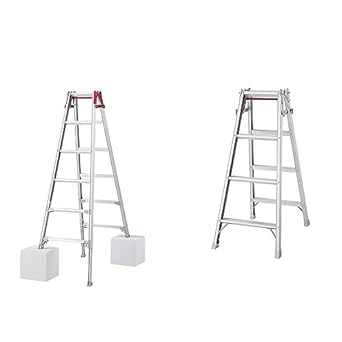 Amazon.co.jp: 長谷川工業(Hasegawa) 脚部伸縮式はしご兼用脚立(ワンタッチバー付) 6段 RYZ-18c (1.61~1.92m) (10195) 【2022年モデル ...