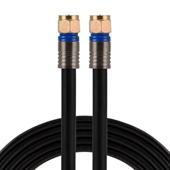GE RG6 Coaxial Cable, 25 ft. F-Type Connectors, Quad Shielded Coax ...