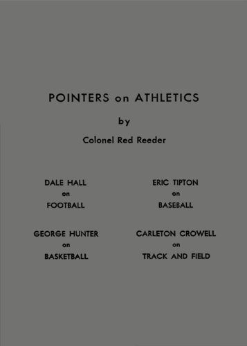 Amazon.com: Pointers on Athletics eBook : Reeder, Colonel Red: Kindle Store