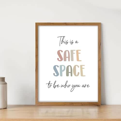 Amazon.com: Safe Space Wall Art, Mental Health Poster, Therapy Office ...