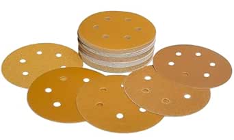 50 PCS 6 Inch 6 Hole Sanding Disc - 80, 120, 220, 320, 400 Grits, 6 ...