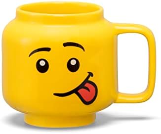 Amazon.com | Room Copenhagen LEGO Ceramic Mug, Silly Boy Face, Large ...