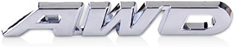 Silver AWD Metal Logo Symbol Car Decal 3D Sticker Badge for All Wheel ...