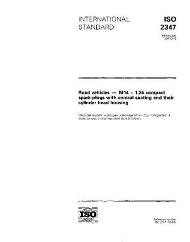 ISO 2347:1994, Road vehicles - M14 x 1,25 compact spark-plugs with ...
