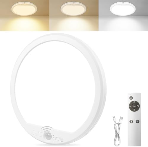 OSIDEN Rechargeable Motion Sensor Ceiling Light with Remote Wireless ...