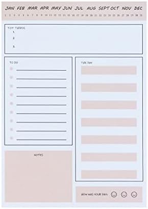 Amazon.com : Daily To Do List Notepad Pink Undated Daily Planner Pad 52 ...