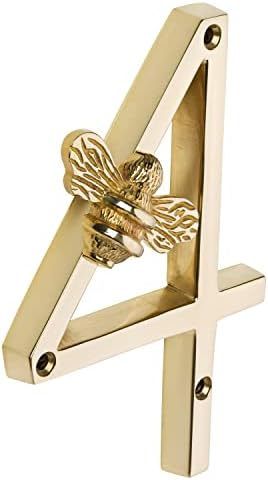 Heritage Brass bee House Number with Bee design | 5 inch Modern Door ...