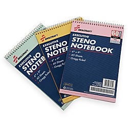 SKILCRAFT 3-Pack Pastel Steno Notebooks: 0071503761354: Amazon.com ...