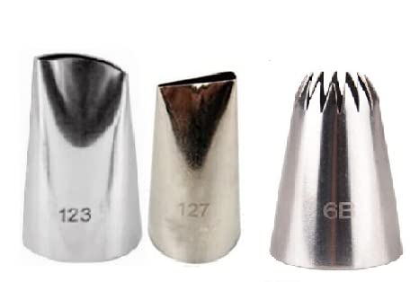 Buy Rvs 123+127+6B Icing Nozzle DIY Cream Rose Flower Piping Nozzles ...