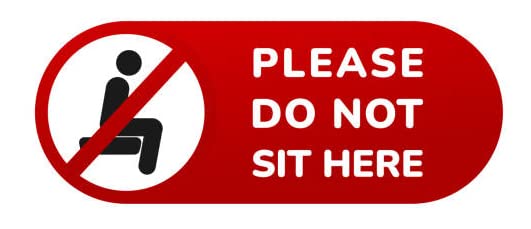 Please do not sit here sign, Waterproof sticker : Amazon.in: Office ...