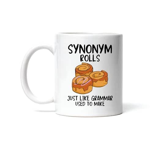 Amazon.com: English Teacher Gift Grammar Mug Grammar Police Synonym Rolls Grammar Fans 11oz 15oz ...