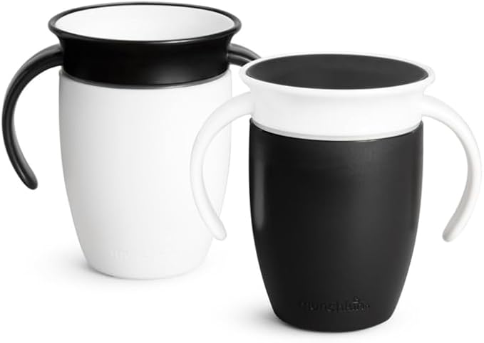 Munchkin Miracle 360 6+ Month 7oz Baby Sippy Cups (2-Pack). Free Flow ...