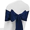 Pack of 10 Satin Chair Sash WIDER FULLER BOWS Chair Sashes Bow Back Tie ...