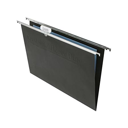 Rexel Crystalfile Heavy Duty Suspension Files Foolscap Black (10 ...