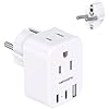 Type E F Plug Adapter, Germany France Travel Plug Adapter with 2 ...