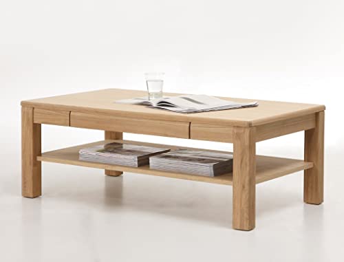 Couchtisch Bologna Beistelltisch Eiche Bianco Furniert Massivholz