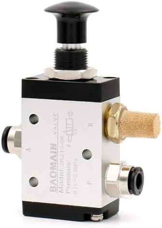 Amazon.com: Baomain Pneumatic Air Hand Solenoid Valve 3 Way 2 Position Pneumatic Air Manual ...