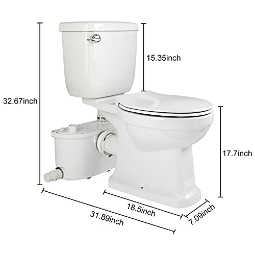 Toilettes de chasse d'eau pour sous-sol - Système de toilettes macérant ...