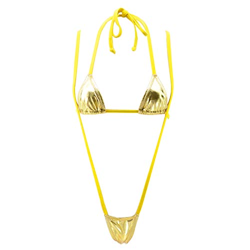SHERRYLO Sling Bikini Gold Mini Micro Bikinis G String Small - Import ...