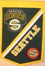 Amazon.com: Seattle Supersonics 12x18 Traditions Wool Banner