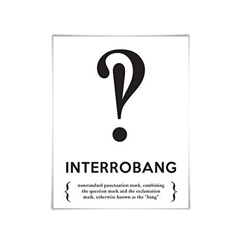 Amazon.com: Interrobang Punctuation Print. 60 Colours/6 Sizes. Grammar ...