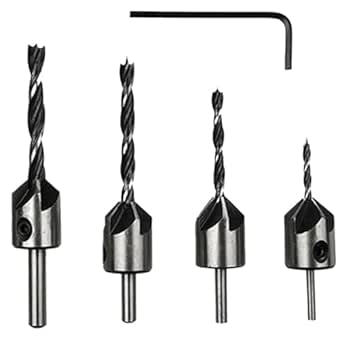 Amazon.com: 4PCS Conical Drill Bit Countersink Drill Woodworking ...