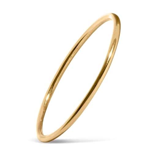 Amazon.com: Handmade 1mm 14K Gold Filled Ring for Women & Girls Thin ...