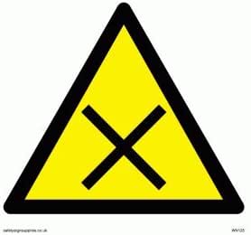 Cross symbol only - Warning Sign : Amazon.co.uk: DIY & Tools