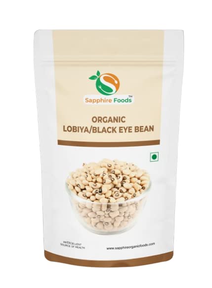 SAPPHIRE FOODS Organic Lobiya Cowpea Black eye bean Natural Cowpea ...