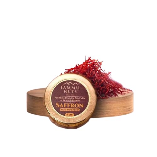 JAMMU NUTS Premium 100% Pure Saffron - 5 grams | Natural & Flavourful ...