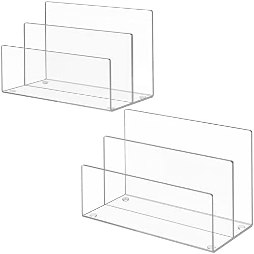 Amazon.com: Clear Acrylic File Sorter, Desk File Folder Holder,File ...