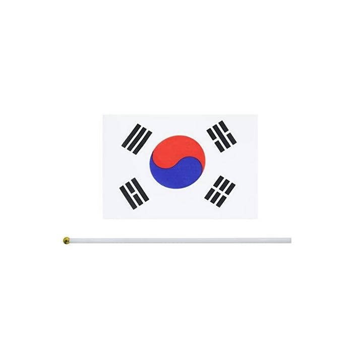 Buy 25 Pack Hand Held Small Mini Flag Korea Flag Korean Flag Stick Flag ...