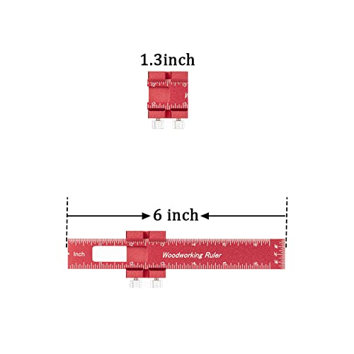 Snapklik.com : Woodworking Ruler Precision Pocket Rule - 6 Inch Metal ...