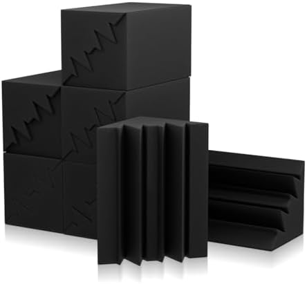 Amazon.com: 8 Pack Acoustic Foam Bass Trap 12" X 7" X 7" - High-Density ...