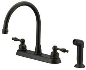 Mainline Traditional 1.5 GPM Kitchen Faucet Two Handle with Spray, Oil ...