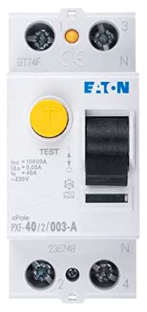 Eaton 236748 FI-schakelaar, 40 A, 2P, 30 Ma, type A : Amazon.nl ...