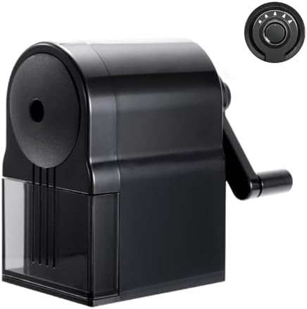 Manual Pencil Sharpener, Desktop Pencil Sharpener with Container, 5 ...