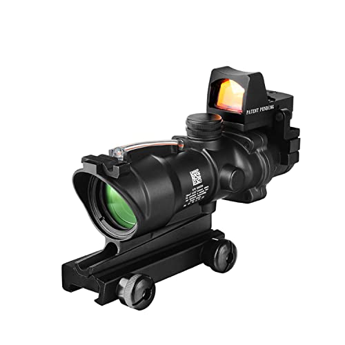 Paike 4x32mm ACOG Dual Illumination Red Chevron Reticle RMR Red Dot ...
