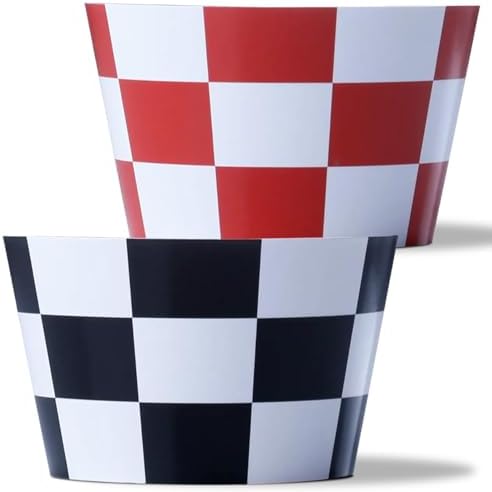 Amazon.com: TecUnite 100 Pieces Checkered Flag Cupcake Wrapper Liner ...