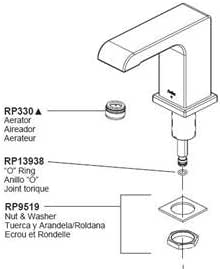 Delta Faucet RP47885 Arzo Spout Assembly, Chrome - Faucet Spouts And ...