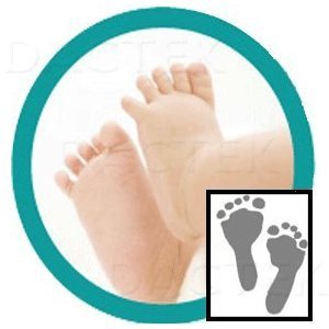 Amazon.com : Baby Inkless Footprint Kit with Color Papers (White ...