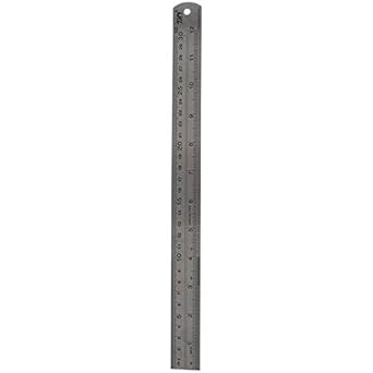 PRAV® 12 inch Double Sided Metal Steel Measuring Ruler Scale Office ...