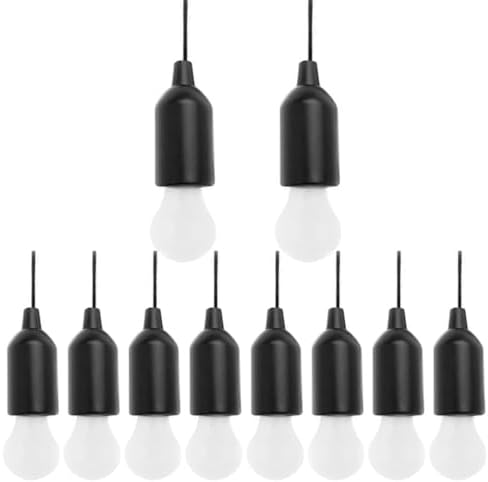 Lampop 8 Pack LED Pull Cord Light Bulb Battery Operated Bulb Light ...