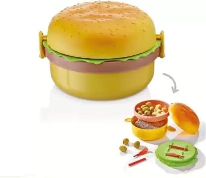 Buy REDLOF Burger Lunch Box for Kids, Insulated Lunch Box Stainless ...