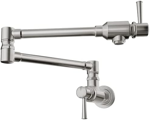 Delta Faucet Traditional Stainless Steel Pot Filler Faucet Brushed ...