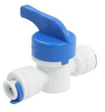 2 Pcs 1/4" Inline Tube tap Shut Off Ball Valve Quick Fitting Connection ...