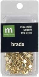 Amazon.com: Mini Square Brads, 100/Pkg: Mini Gold